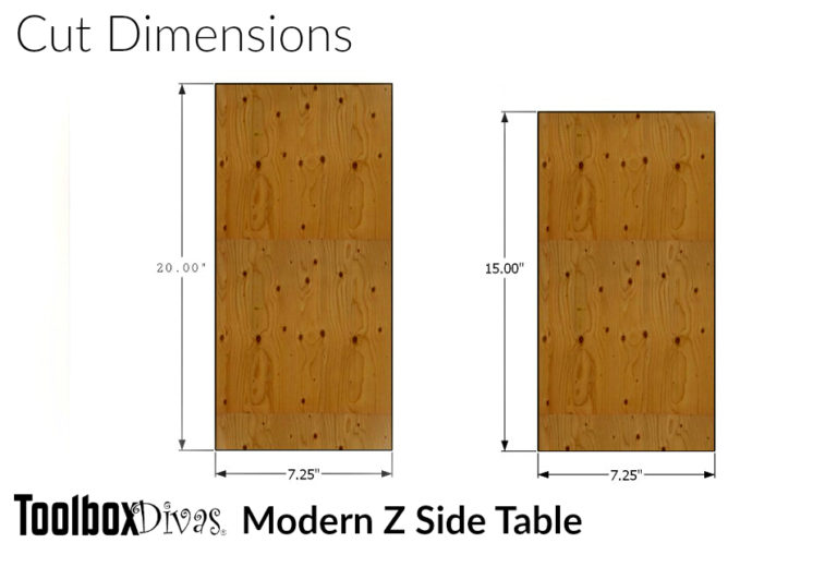 DIY Modern "Z" Side Table - ToolBox Divas